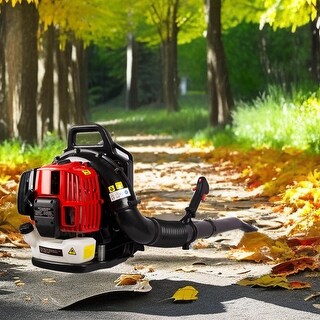 Cordless Gas Leaf Blower Backpack Leaf Blower 52CC 2-Cycle Gas Include ...