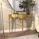 Gold Aluminum Metal Drip Console Table with Melting Designed Legs and ...