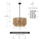 Cynthia 4-Light Natural Rattan Drum Chandelier Light - 22''W - Bed Bath ...
