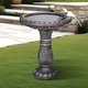 24.4 Inch H Outdoor Bird Bath - Concrete Large Bird Bath for Garden ...