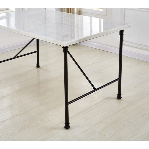Callao Marble 54-Inch Dining Table by Greyson Living - Black - Bed Bath ...