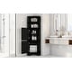 Home Tall Corner Cabinet With Open Shelf Adjustable Shelves Rhombus ...