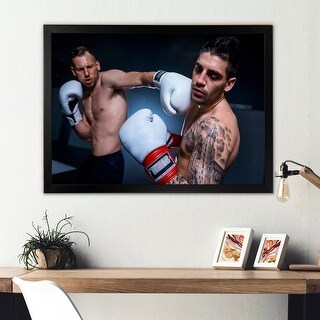 Designart "Boxing March Of Two Male Boxers" Boxing Framed Canvas Prints ...