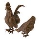 Design Toscano Rooster and Hen Bronze Garden Statues (Set of 2) - Bed ...