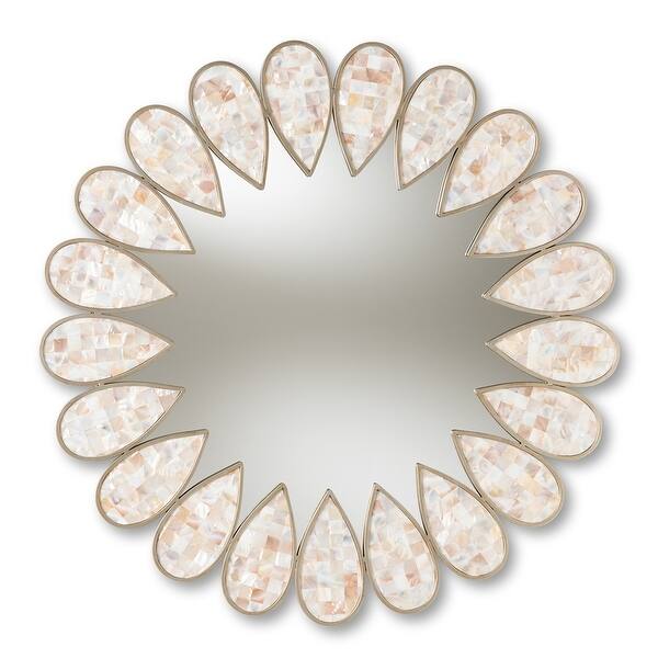 Savita Modern and Contemporary Antique Silver Finished Round Shell ...