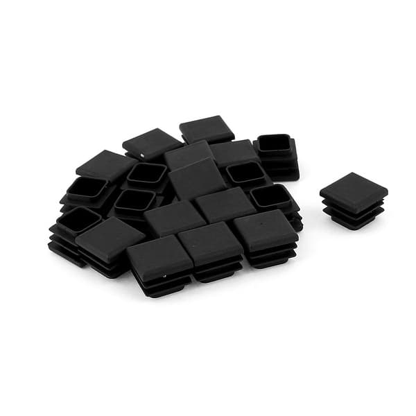 20mmx20mm Plastic Square Tube Insert End Blanking Cover Cap 20pcs ...