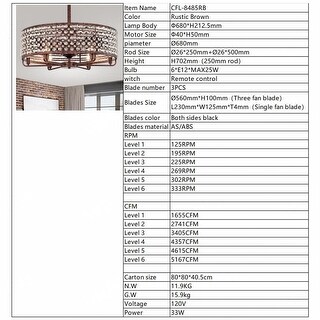 Dia 26.8 inch Crystal Shade Ceiling Fan with Remote Control - Bed Bath ...