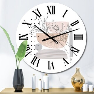 Designart 'Organic Retro Shapes With Tropical Leaves I' Modern wall ...