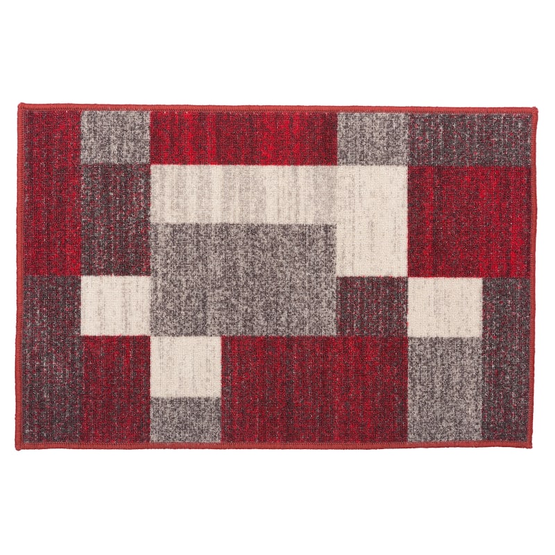 World Rug Gallery Modern Boxes Design Non-slip (Non-skid) Area Rug ...