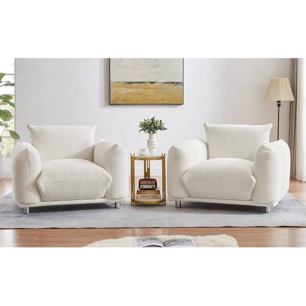 white single couch