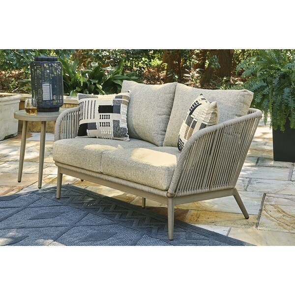 Burchett Outdoor Acacia Wood and Wicker 4 Seater Chat Set with Optional ...