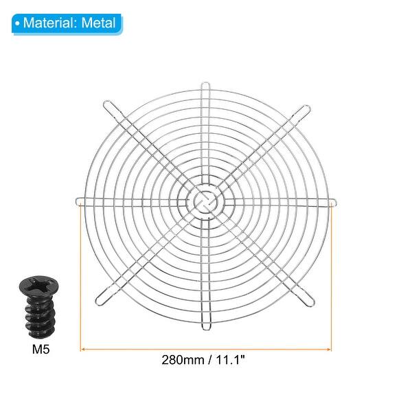 280mm Fan Finger Grill, 2 Pack Metal Grill Protector Guard with Screw ...