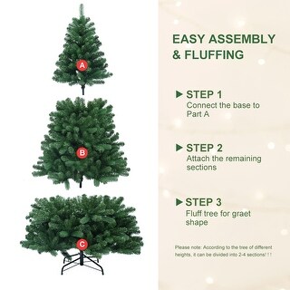 7FT PE/PVC mixed automatic Christmas Tree Xmas Tree With Warm White ...