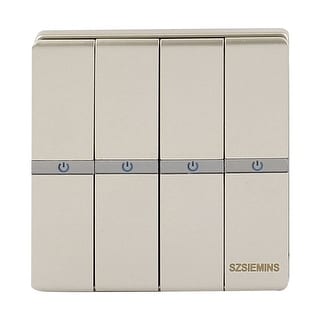 AC 250V 16A 4Gang 2Way On/Off Frameless Press Button Wall Switch ...