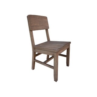 Kohl 19 Inch Dining Chair Set of 2, Mango and Pine Wood Grains, Rich ...