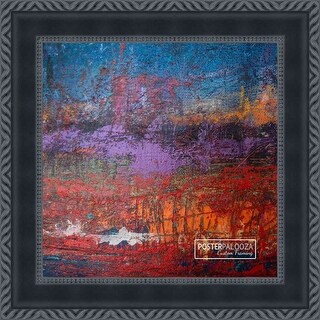 27x27 Traditional Black Complete Wood Square Picture Frame with UV ...