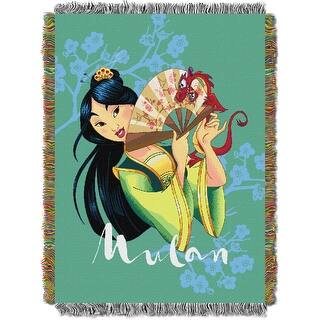 Disney Princesses Mulan Tradition Woven Tapestry Throw Blanket - Bed ...