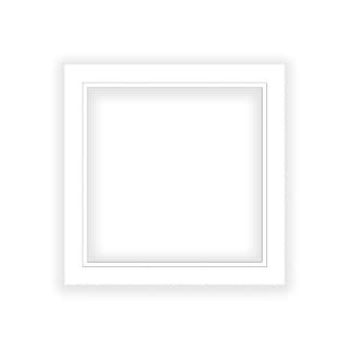 16x16 Mat for 8x8 Photo - White on Black Double Mat Matboard for Frames ...