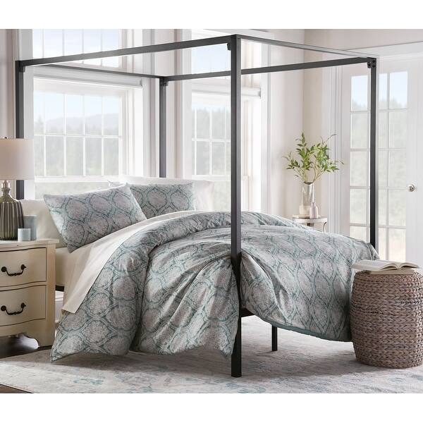 Duchess Collection Emerald Damask 100 Percent Cotton Comforter Set ...