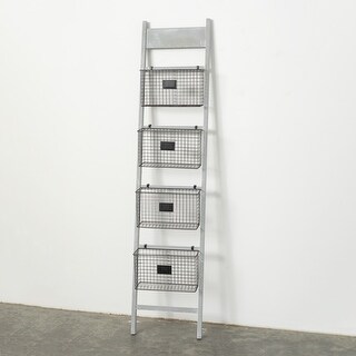 Sullivans Leaning Ladder Shelf & Baskets - Bed Bath & Beyond - 35253060