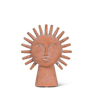 Terracotta Color Sun Ray Face Figurine - Bed Bath & Beyond - 40037121