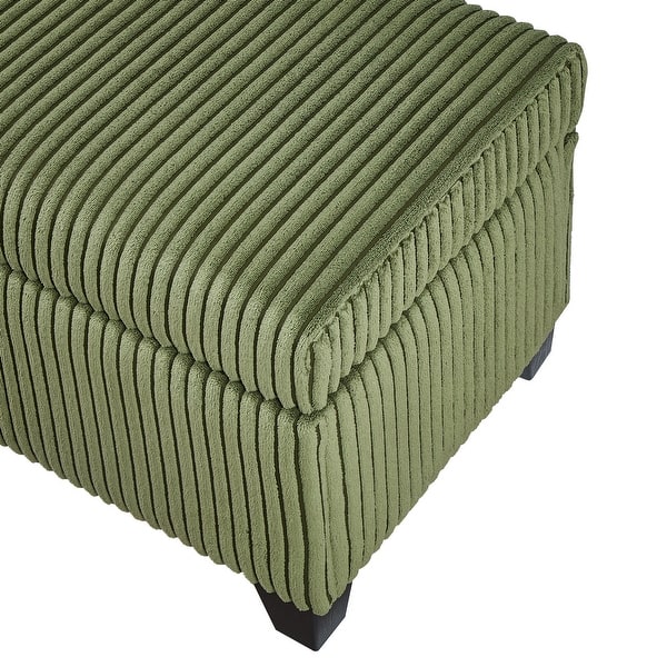 dark green rectangle ottoman