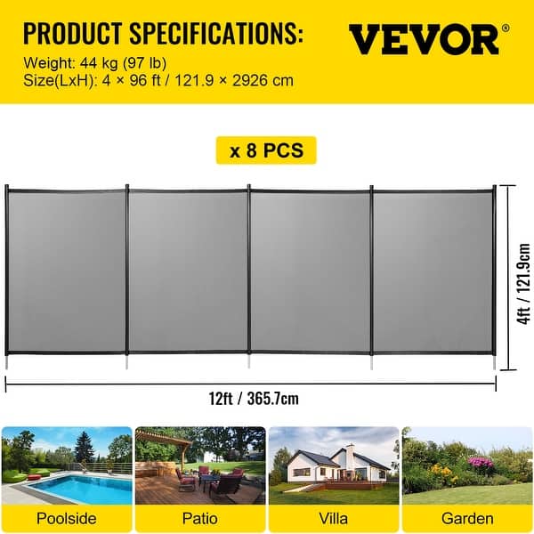 VEVOR Pool Fence for Inground Pools Pool Fence Removable DIY Pool ...