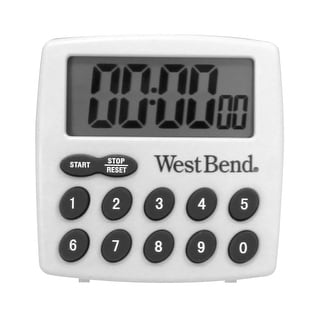 West Bend Versatile 100 Hour Kitchen Timer and Clock with Digital ...