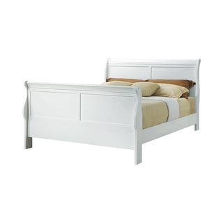 Louis Philippe Twin Sleigh Panel Bed White - full/white - Bed Bath ...