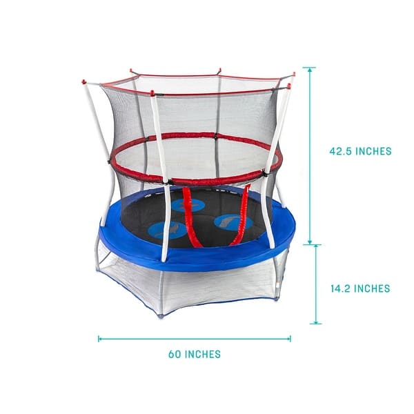 Trampolines Mini Trampoline with Enclosure Net - Blue - Bed Bath ...