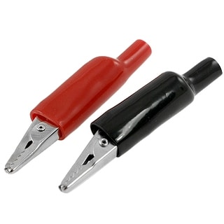10 Pcs Black Red Soft Insulated Boots Alligator Test Clamp Clips 2.2 ...