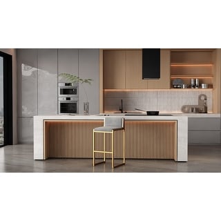 STAK 26-Inch Gold Brass Velvet Stackable Bar Stool - Bed Bath & Beyond ...