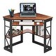 VECELO Triangle Corner Desk 90 Degrees Triangle for Computer, Small ...