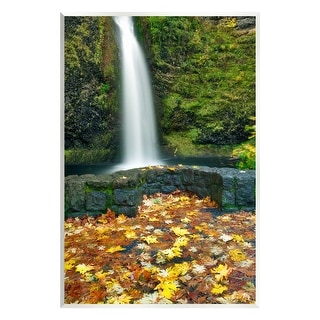 Stupell Waterfall Foliage Photography Wall Plaque Art Design by Dennis ...