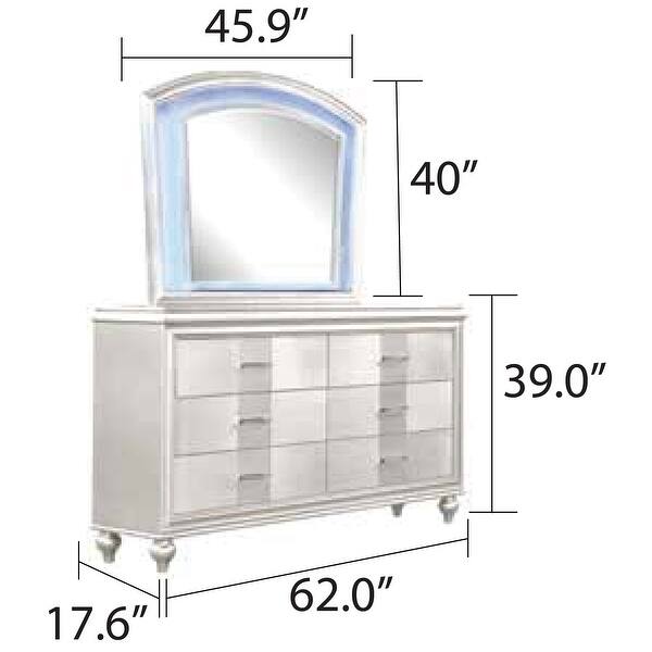 Ginger Modern Style LED Mirror Made with Wood - Bed Bath & Beyond ...