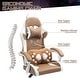 Cute Gaming Chair with Cat Paw Lumbar Cushion and Cat Ears, Ergonomic ...