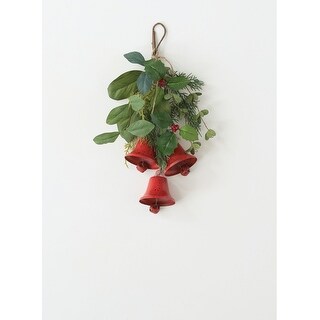 Sullivans Artificial Pine and Bell Drop Garland 13"H Green - 8"L x 8"W ...