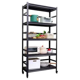5-Tier Storage Shelves Book Shelf Versatile Shelving Unit, Adjustable ...