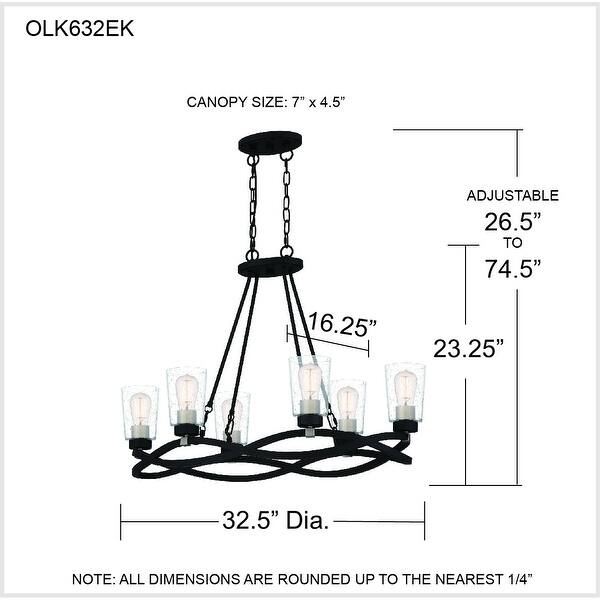 Overlook 6-Light Earth Black Island Light - Earth Black - Bed Bath ...
