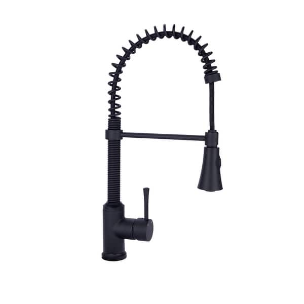 Residential Spring Coil Pull Down Kitchen Faucet Cone Spray Head in ...
