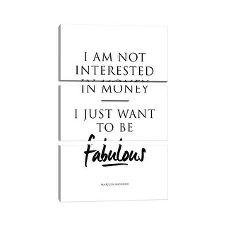 iCanvas "Marilyn Monroe Quote" by Simon Lavery 3-Piece Canvas Wall Art ...