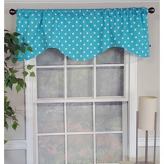 RLF Home Quality Dotty Cornice Valance Baby Blue - 50x17 - Bed Bath ...