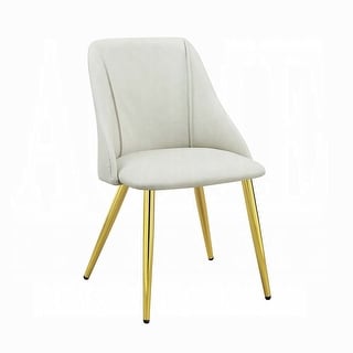 White and Gold Tight Back Side Chairs (Set of 2) - Bed Bath & Beyond ...
