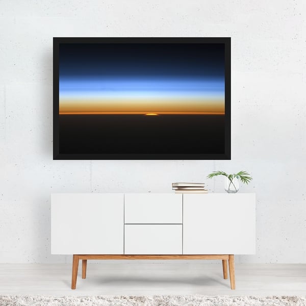 View of the sun peeking over the limb of the Earth Art Print/Poster ...