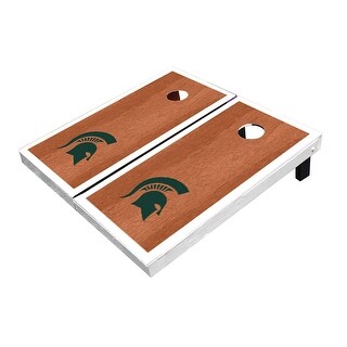 Michigan State Spartans White Rosewood Matching Borders Cornhole Boards ...