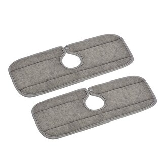 2pcs Faucet Drain Pad Drip Catcher Tray Kitchen Sink Splash Guard Grey ...