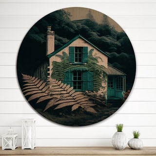Designart "Ferns At The Cottage" Lake House Cottage Wood Wall Art ...