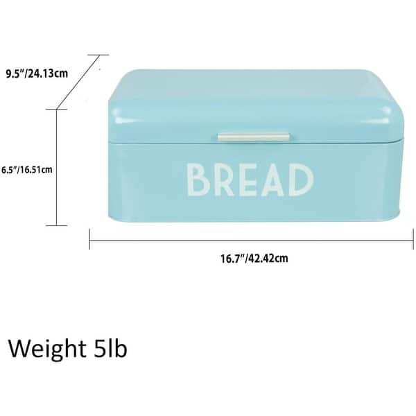 Home Basics Metal Bread Box - Turquoise - Bed Bath & Beyond - 33051070