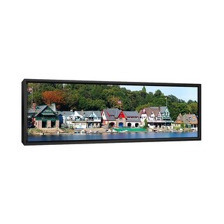 iCanvas "Boathouse Row at the waterfront, Schuylkill River ...