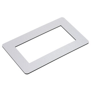 Switch Surround Plate Dual Gang Aluminum Plastic Silver Tone 216mm x ...